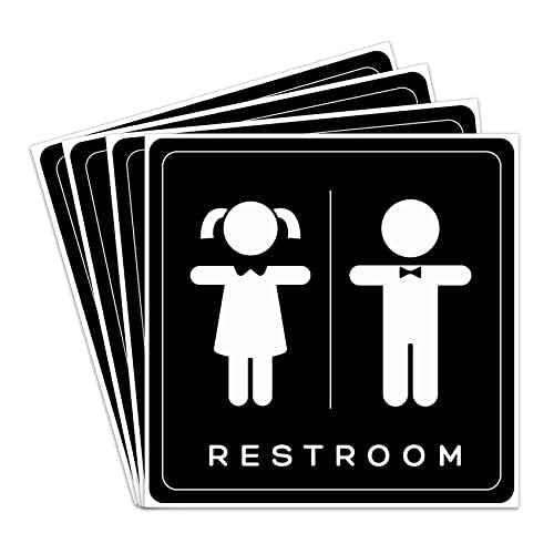 dealzEpic - BOYS and GIRLS Restroom Sign Stickers - Self Adhesive Peel ...
