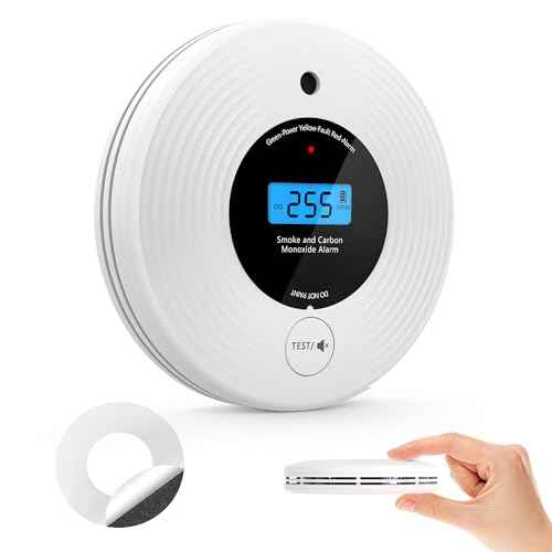 Smoke Detector Carbon Monoxide Detector Combo 10 Year Battery, KARUOTO ...