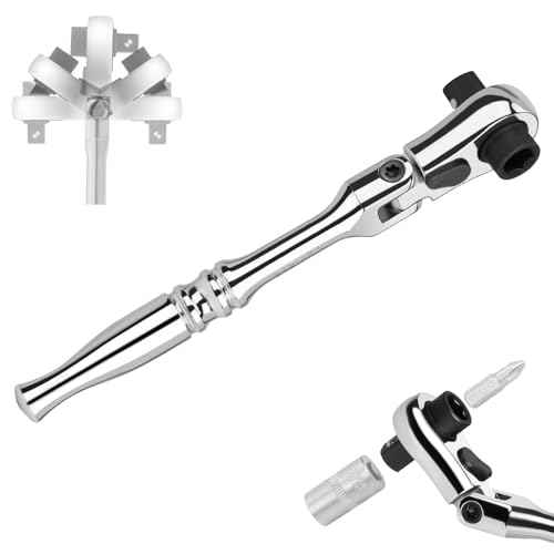 1/4" Ratchet Wrench, 72-Tooth Flex Head Ratchet for Ultra Tight Spots ...