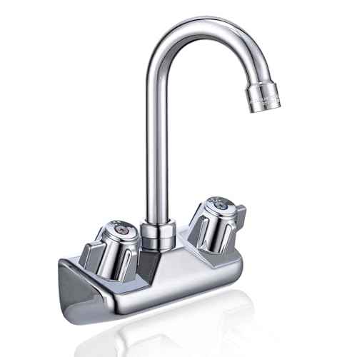 4" Center Hand Sink Faucet Kitchen Faucet Wall Mount Back Mount, Comme ...