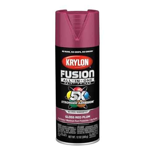 Krylon Fusion All-In-One, Gloss, Red Plum, 12 oz – Souvela