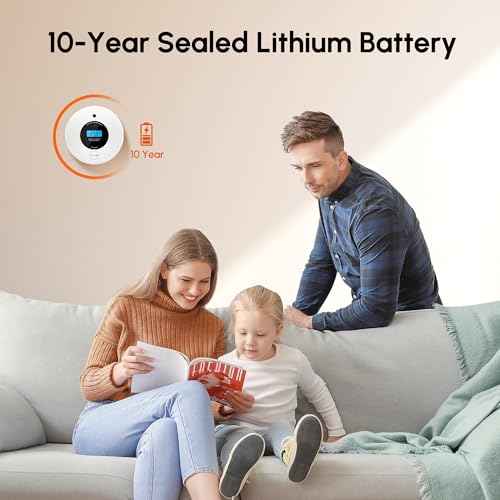 Smoke Detector Carbon Monoxide Detector Combo 10 Year Battery, KARUOTO ...