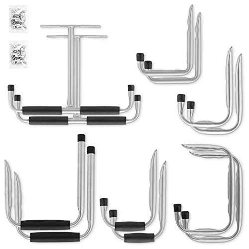 Navaris Garage Ceiling Hooks (Set of 12) - Heavy Duty Storage Hook Han ...