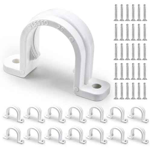 15 Pcs 3/4 Inch Pipe Clamps with Screws PVC Conduit Clamp Pipe Strap ...