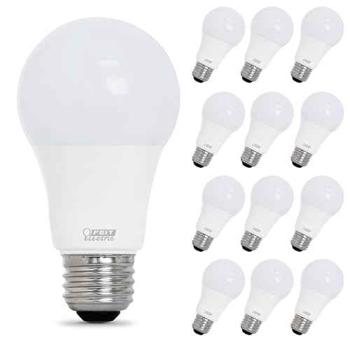 Feit Electric A19 LED Light Bulb, 75W Equivalent, Dimmable, 1100 Lumen ...