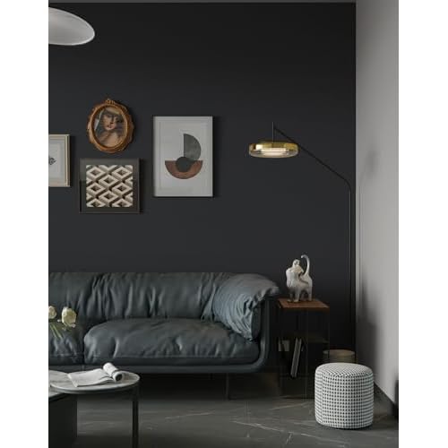 Heroad Peel and Stick Wallpaper Matte Dark Grey Contact Paper for New ...