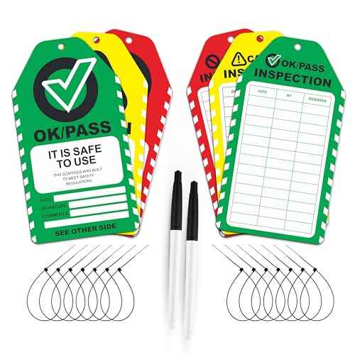 Scaffold Inspection Tags 50 Pack, Performance Never Tear Scaffolding S ...