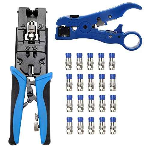 Coax Cable Crimping Kit Adjustable Tool Set Coaxial Cable Crimping Too ...