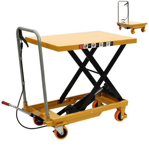 Yellulu Hydraulic Table Cart, 500lbs Capacity Cart Lift Table Cart, Ma ...