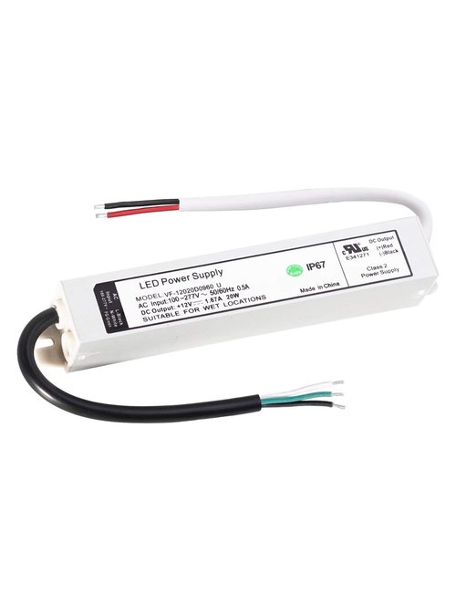 LUXYARD UL Certified LED Driver 12v 20W Waterproof IP67 Small Class 2 ...