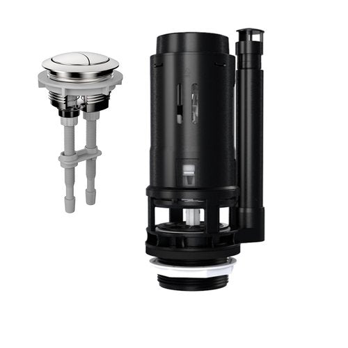 R&T 3-Inch Dual Flush Valve with Top Push Button Toilet Repair Kit Ins ...