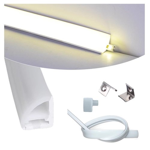 DGLILUAN 196inch Silicone LED Diffuser Channel System, 16 x 16mm V Sha ...
