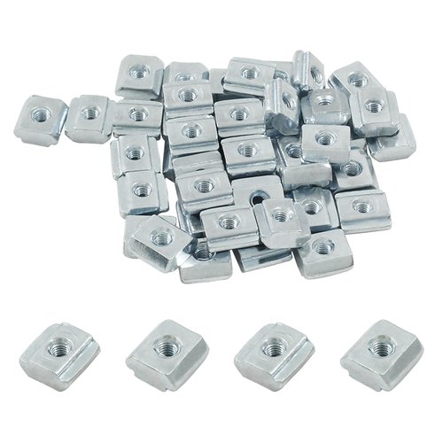 Zorveiio 100Pcs 2020 Series Sliding T Nuts Carbon Steel,M3 T Slot Nut ...