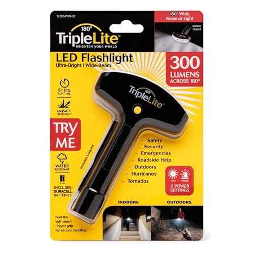 TripleLite 330 lm Black LED Flashlight AA Battery – Souvela