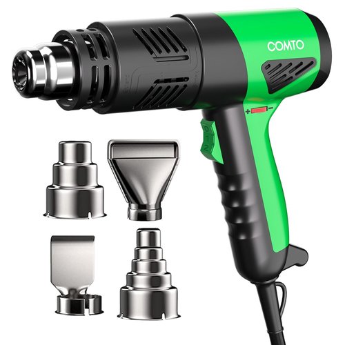 COMTO 1800W Industrial Heat Gun, Fast Heating 122℉-1202℉ Variable Temp ...