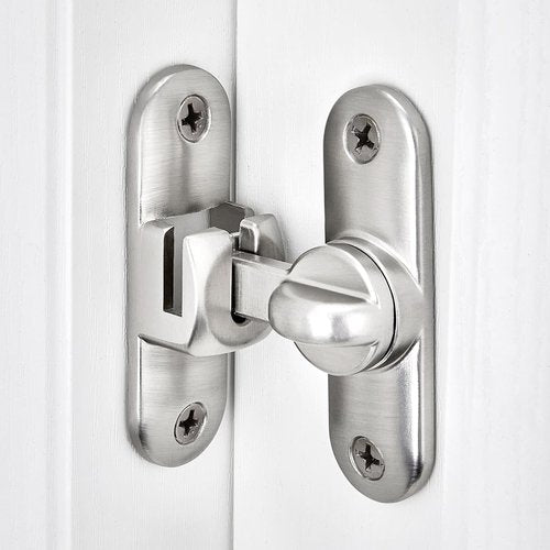 Wocoe Silvery 90/180 Degree Flip Barn Door Lock, Protect Privacy - Sec ...