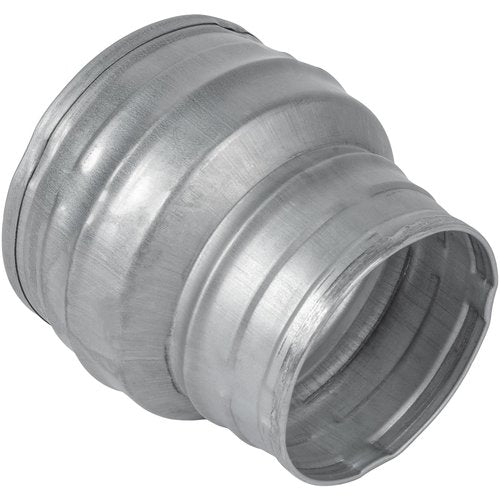 4" to 3" Inch Round Duct Reducer - Male Fit - Galvanized Steel Pipe In ...