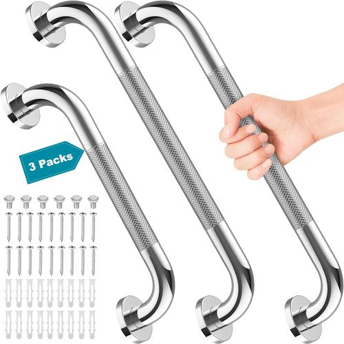 Emquito 3 Pack Grab Bars for Bathtubs and Showers, 16-Inch and 12-Inch ...