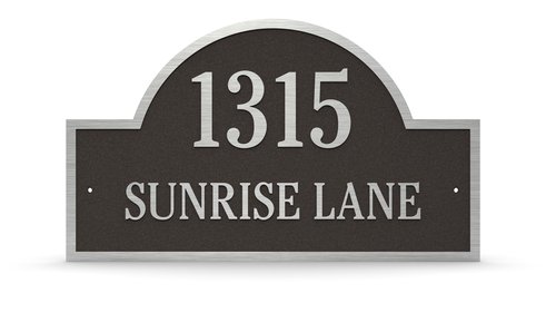 Personalized Aluminum Home Address Plaque - Arch Design – Souvela