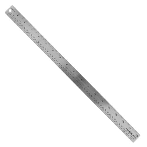 Pacific Arc Stainless Steel Ruler with Inch and Pica Measurements, 18 ...