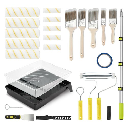 Koalafast Paint Roller Kit-29 Piece Paint Set with 40" Extension Pole ...