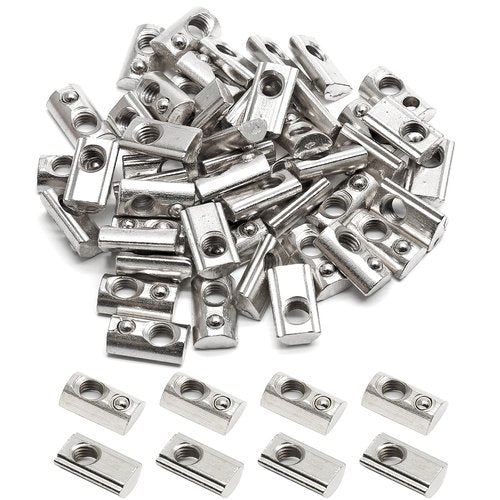 Rierdge 50 Pcs 2020 Series M5 Half Round Roll in Spring T Nuts, Roll i ...