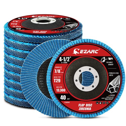 EZARC Flap Discs 40 Grit, 4 1/2 x 7/8-Inch Flap Sanding Disc, Type 29 ...